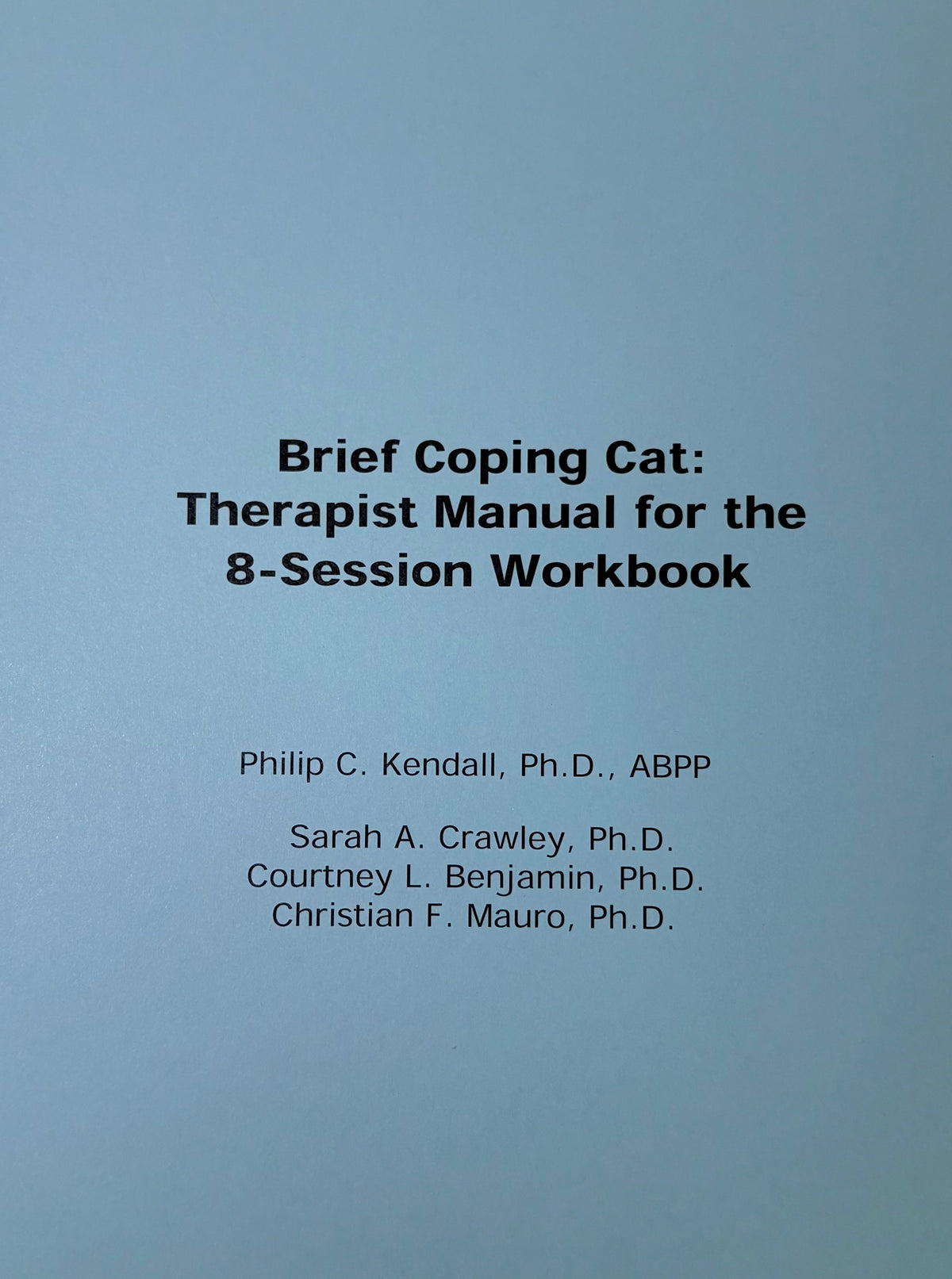 Coping Cat – Workbook Publishing